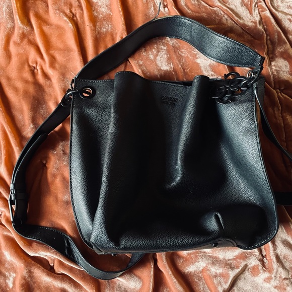 Guess | Bags | Genuine Leather Guess Bucket Bag With ...
